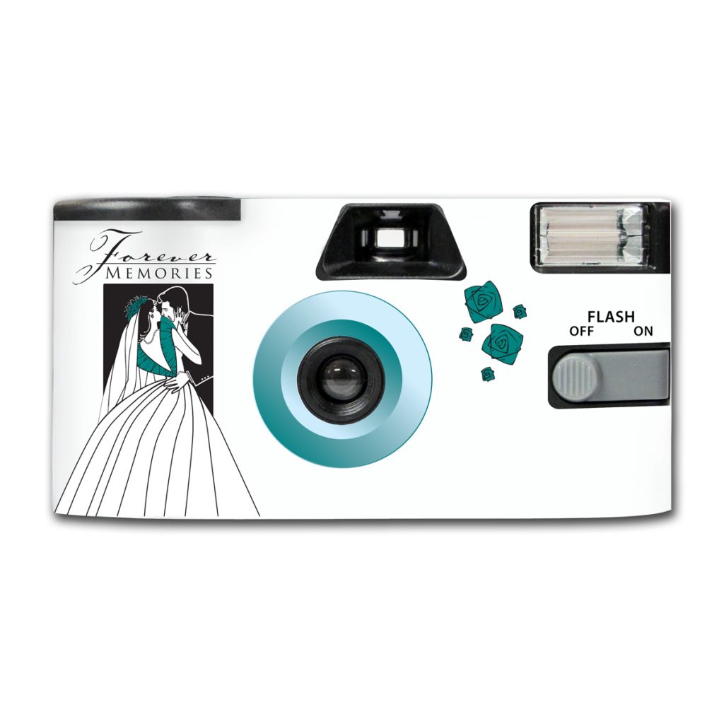 Bride and Groom Turquoise - Disposable Camera Company