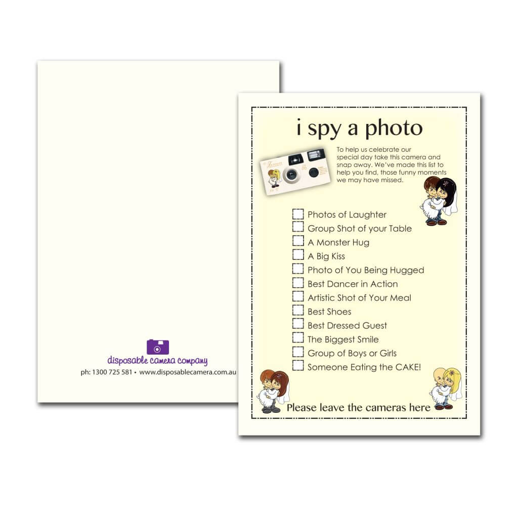 I Spy a Photo Cards - Disposable Camera Company