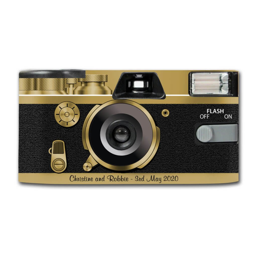 Retro Vintage Black Gold - Disposable Camera Company