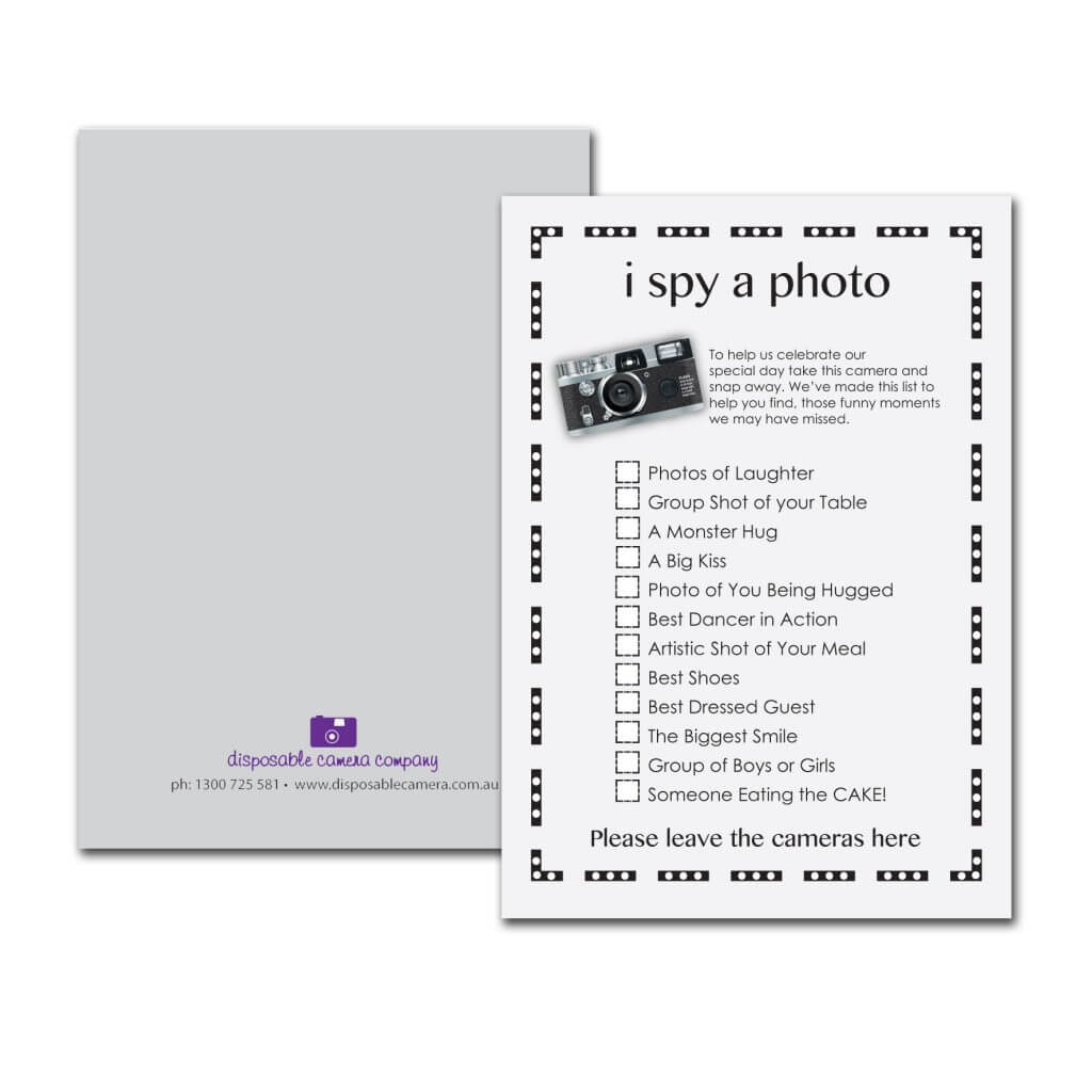 I Spy a Photo Cards - Disposable Camera Company
