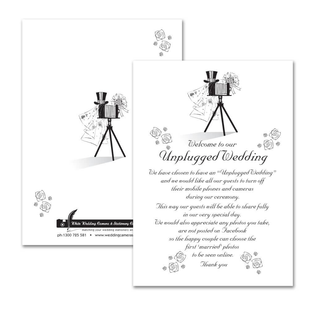 Unplugged Wedding Cards Archives - Disposable Camera Company